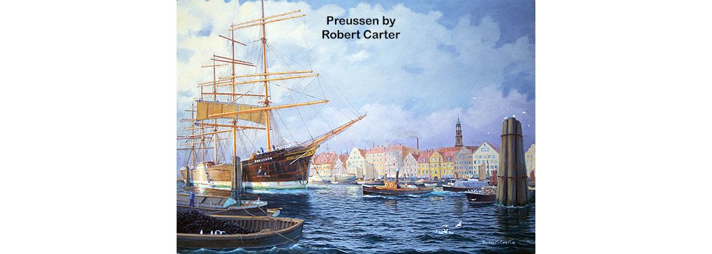 Preussen – Stretching a new Topsail by Robert Carter